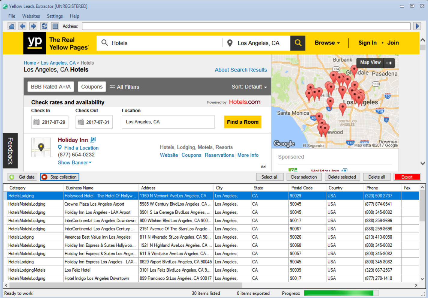Yellow Pages Extractor Software (English) – Extract data, emails, phone ...